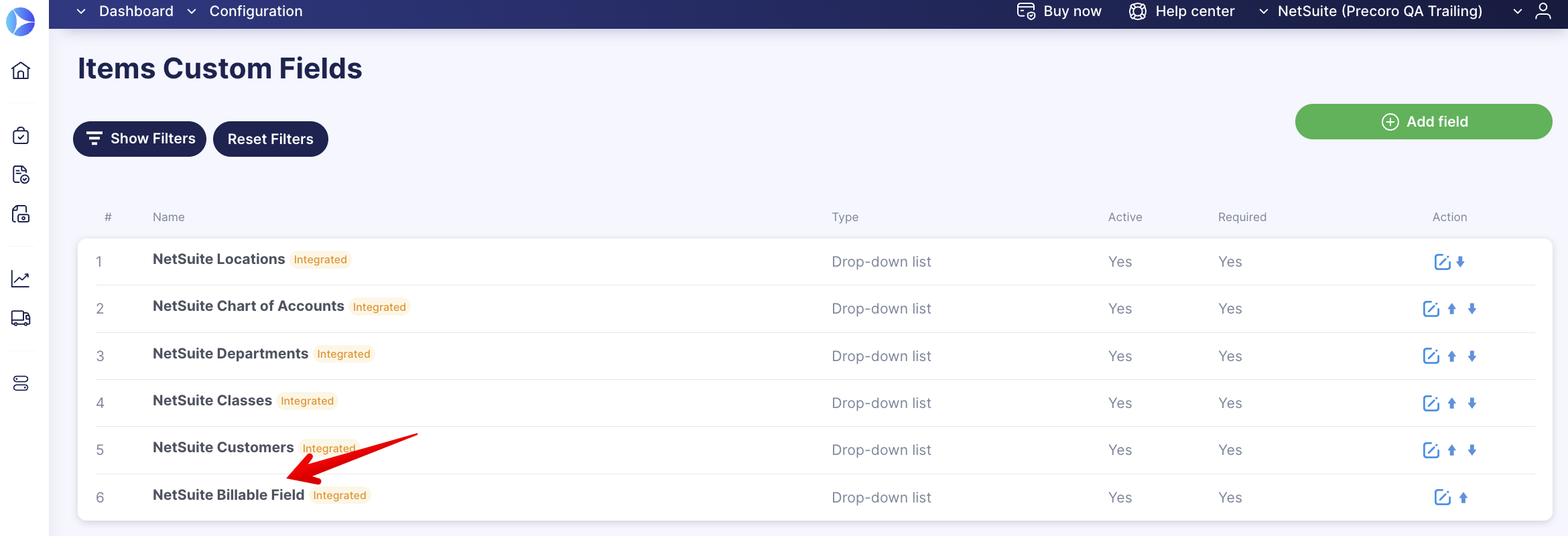 NetSuite Billable Field Import